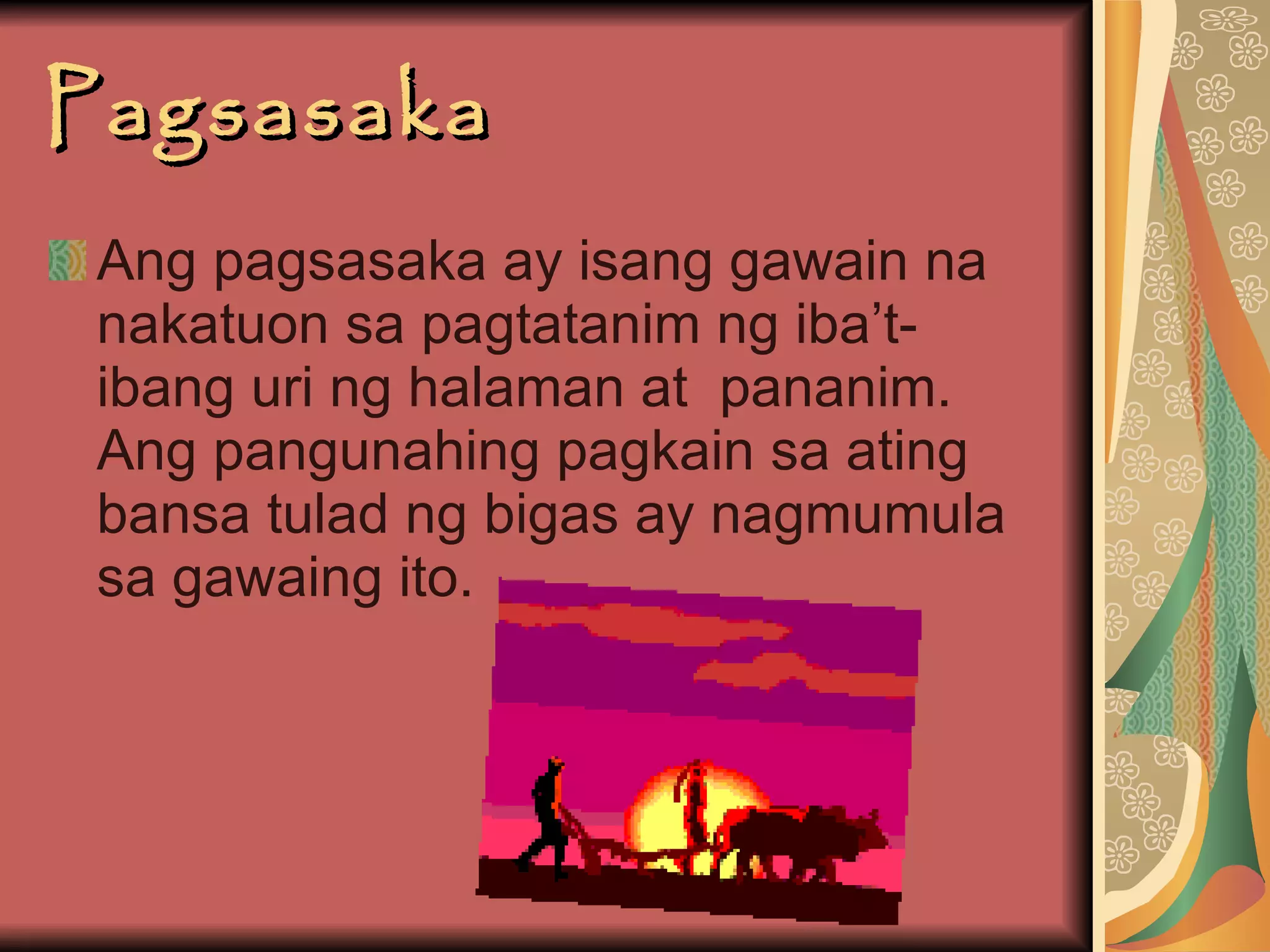Sektor ng agrikultura | PPT