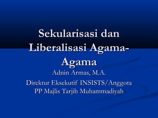 Sekularisasi Agama | PPT