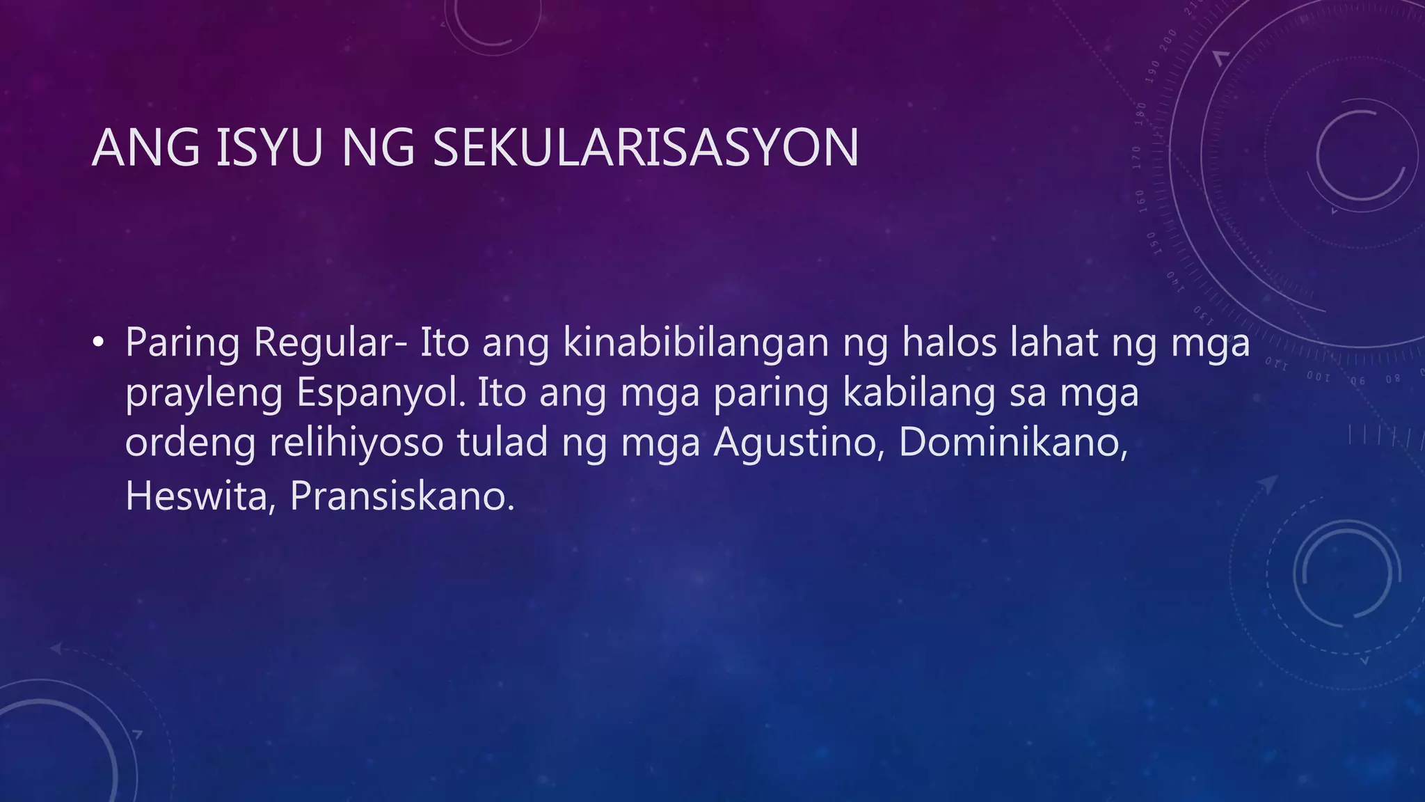 ANG ISYU NG SEKULARISASYON, ANG PAG-AALSA SA CAVITE, AT ANG PAGGAROTE ...