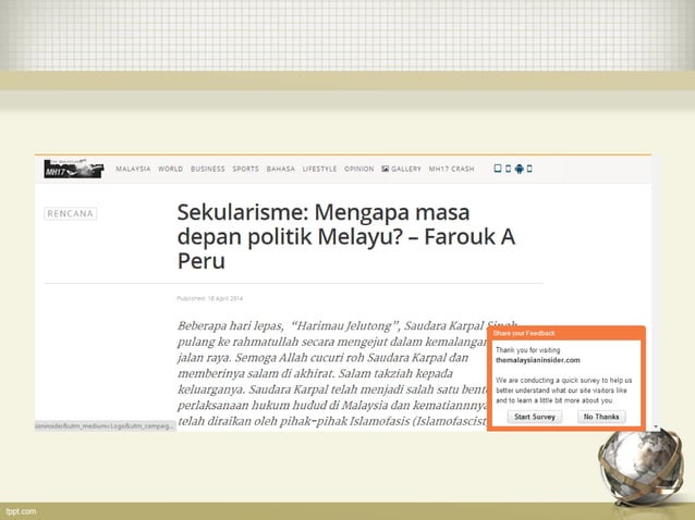 Sekularisme - Teori dan Isu Semasa | PPT