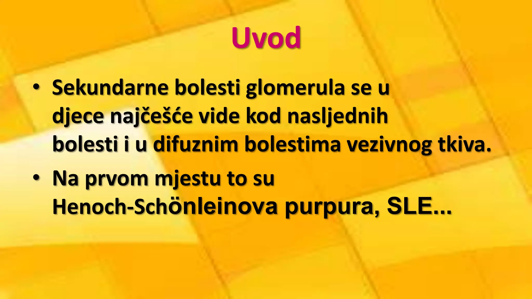 Sekundarne bolesti glomerula | PPTX