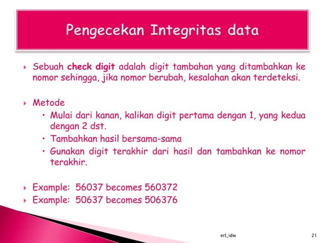 Sekuriti dan integritas data base | PPT