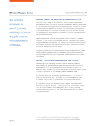 Ransomware Response Guide IBM INCIDENT RESPONSE SERVICES | PDF