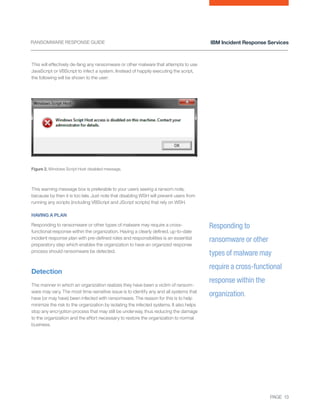 Ransomware Response Guide IBM INCIDENT RESPONSE SERVICES | PDF