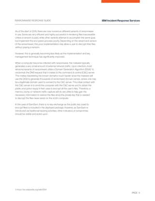Ransomware Response Guide IBM INCIDENT RESPONSE SERVICES | PDF