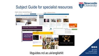 English literature project: library resources and tips | PPT