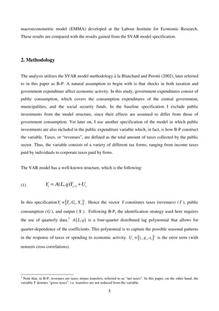 Finnish fiscal multipliers with a structural VAR model | PDF