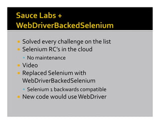 Gilt Groupe's Selenium 2 Conversion Challenges | PPT