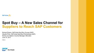 Spot Buy – A New Sales Channel for Suppliers to Reach SAP Customers | PPT