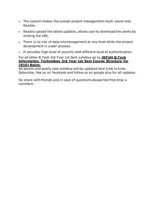 Software Engineering lab syllabus jntuh r15 | DOCX | Computing ...