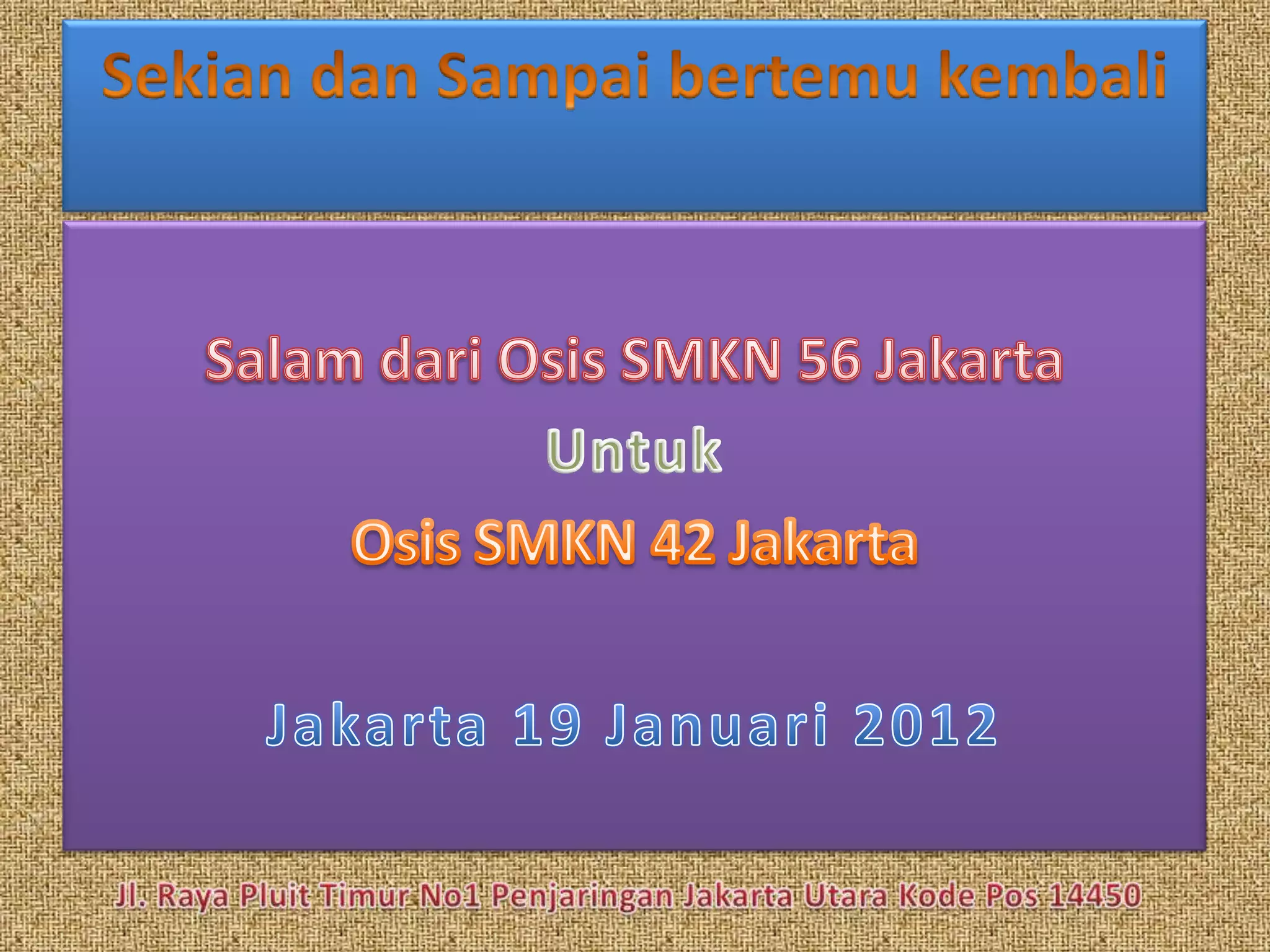 Selamat datang di smkn 56 jakarta | PPT