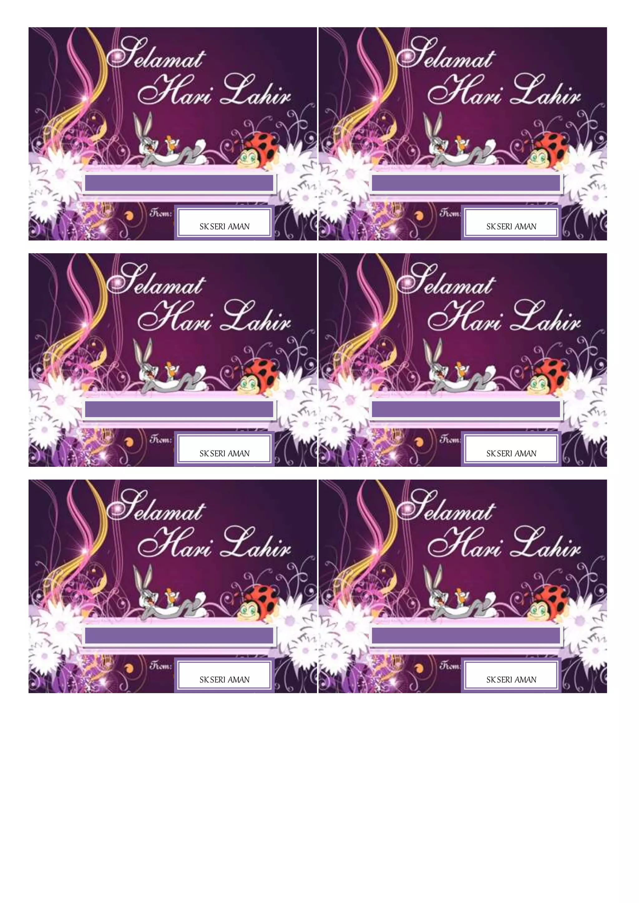 kad selamat hari lahir kanak2 | DOCX