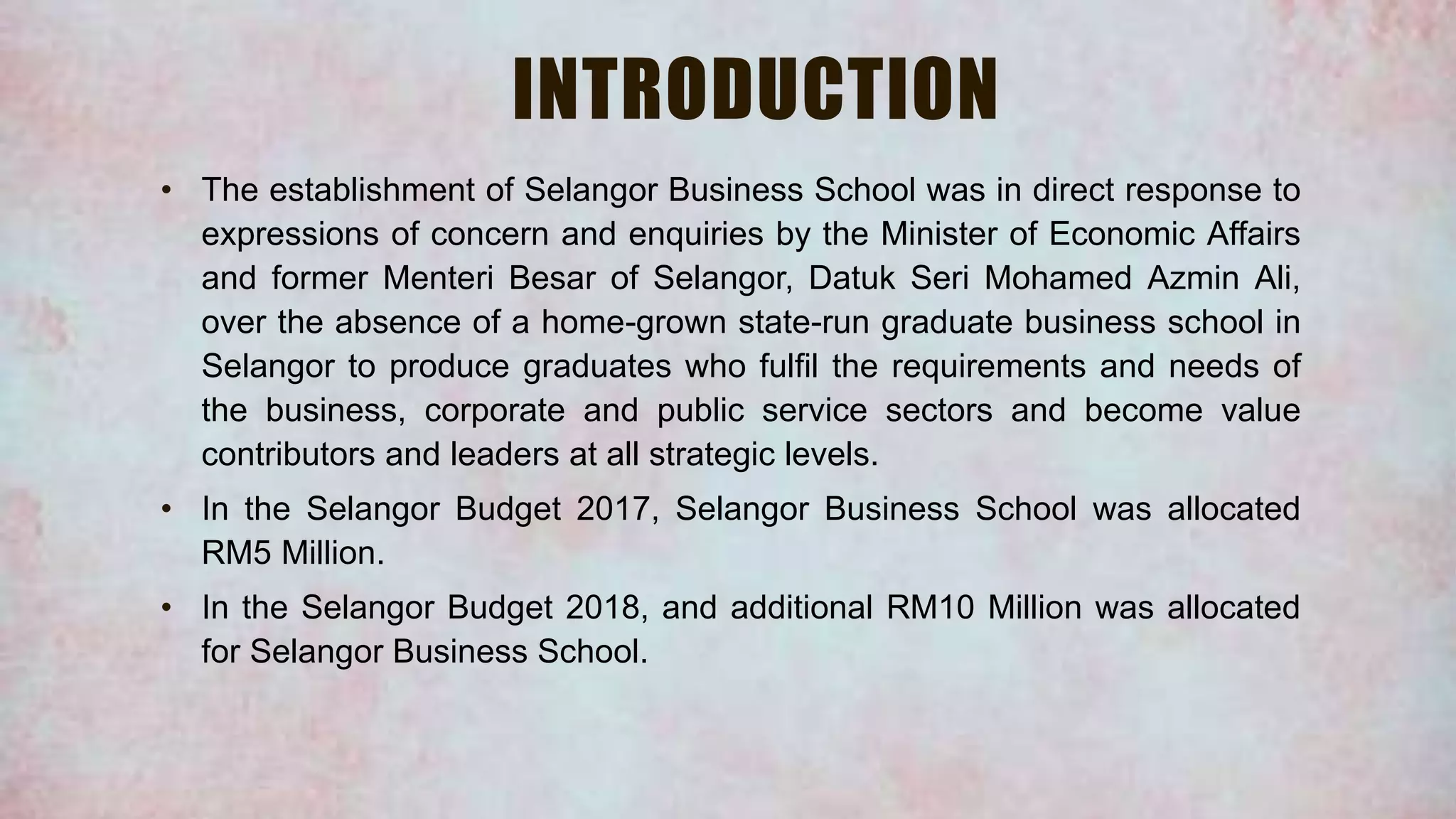 Selangor business school | PPT