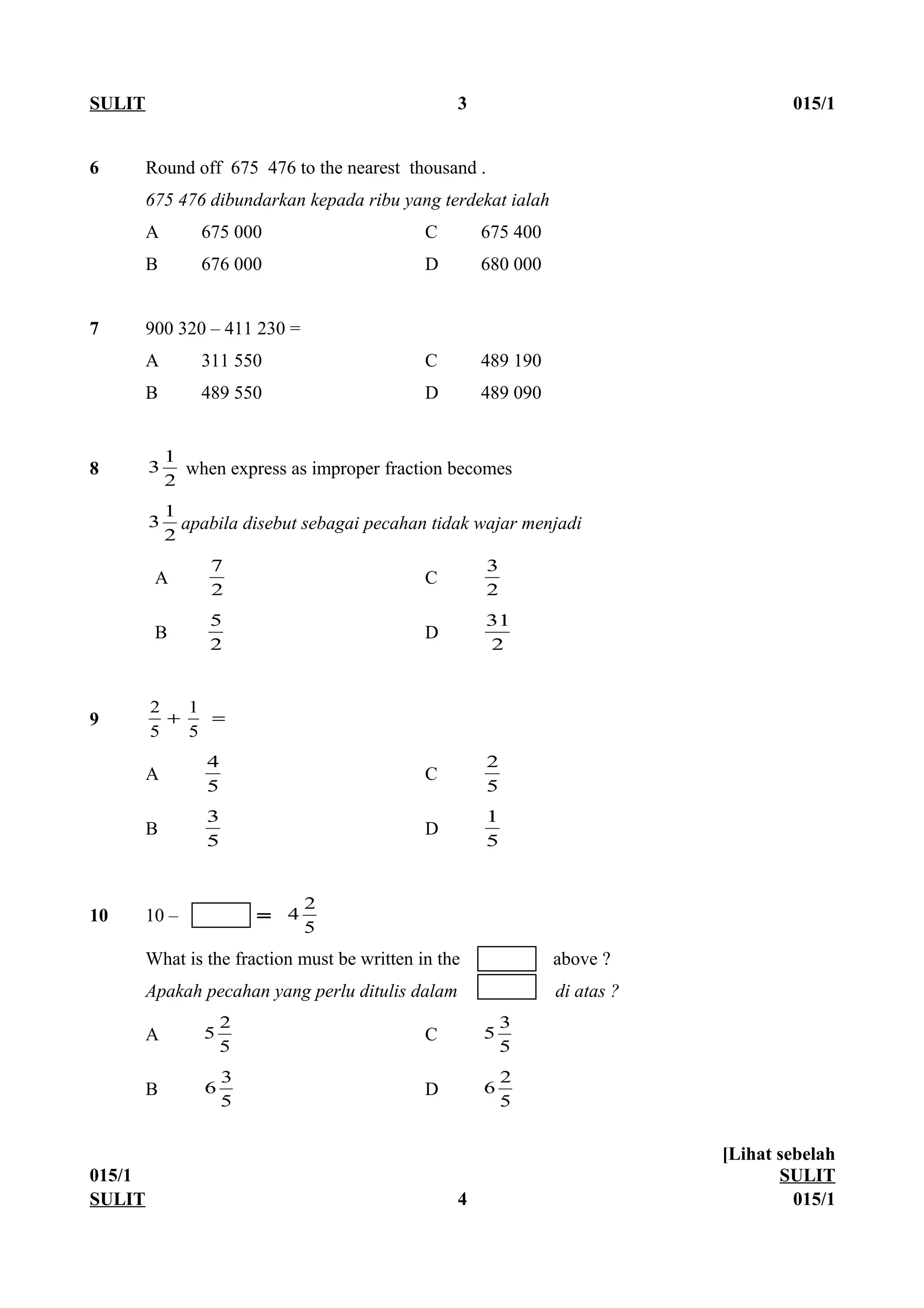 Selaras 1 y5 p1 | DOC