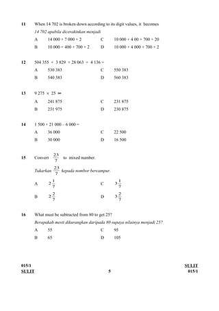Selaras 1 y5 p1 | DOC