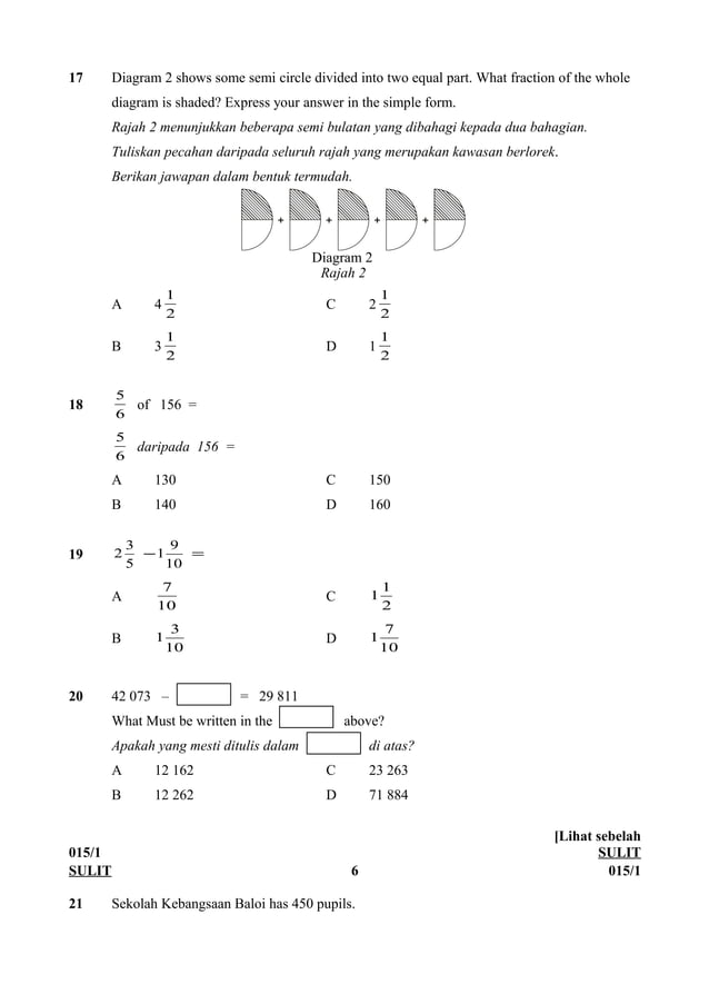 Selaras 1 y5 p1 | PDF