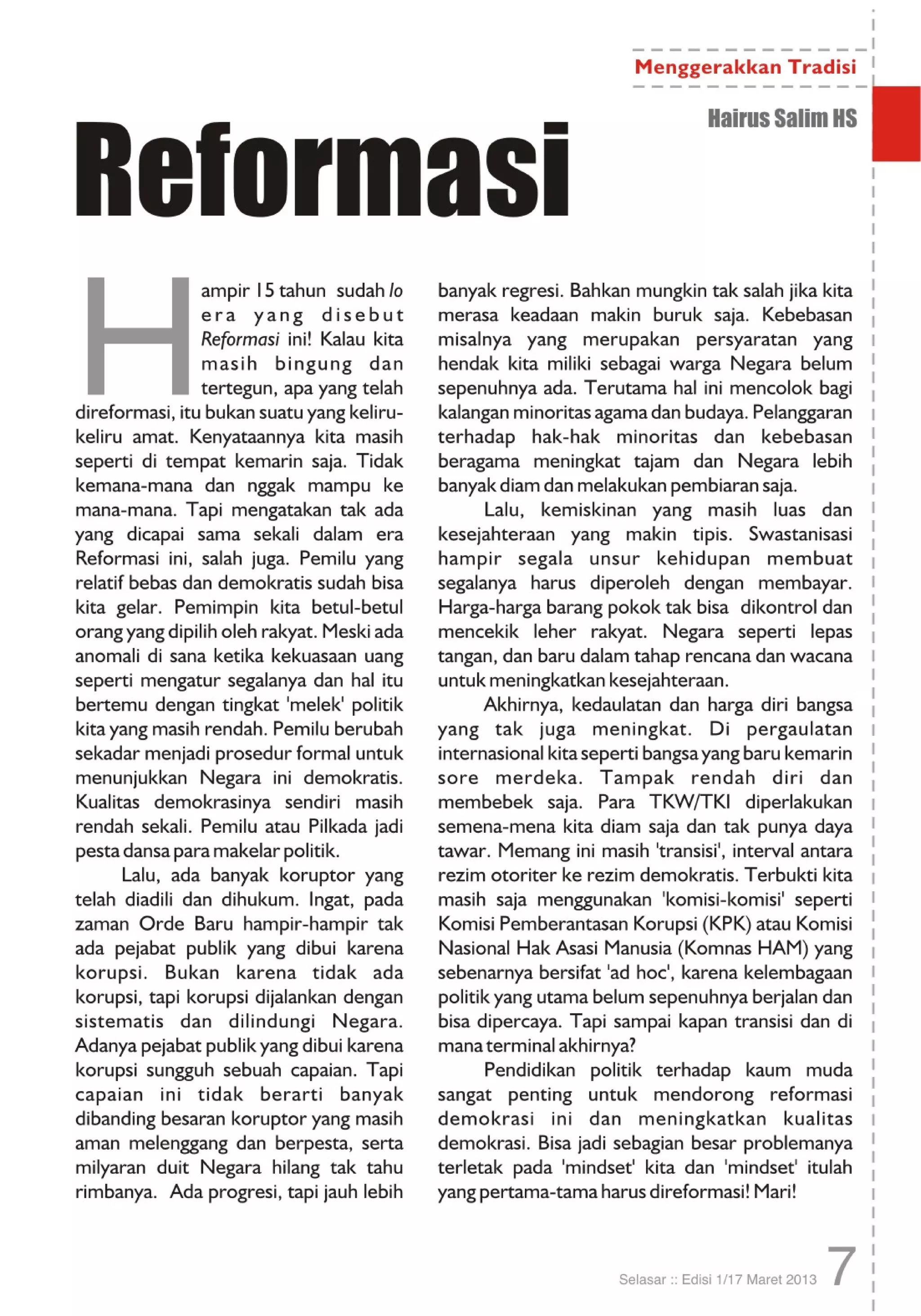 Selasar edisi 01 | PDF