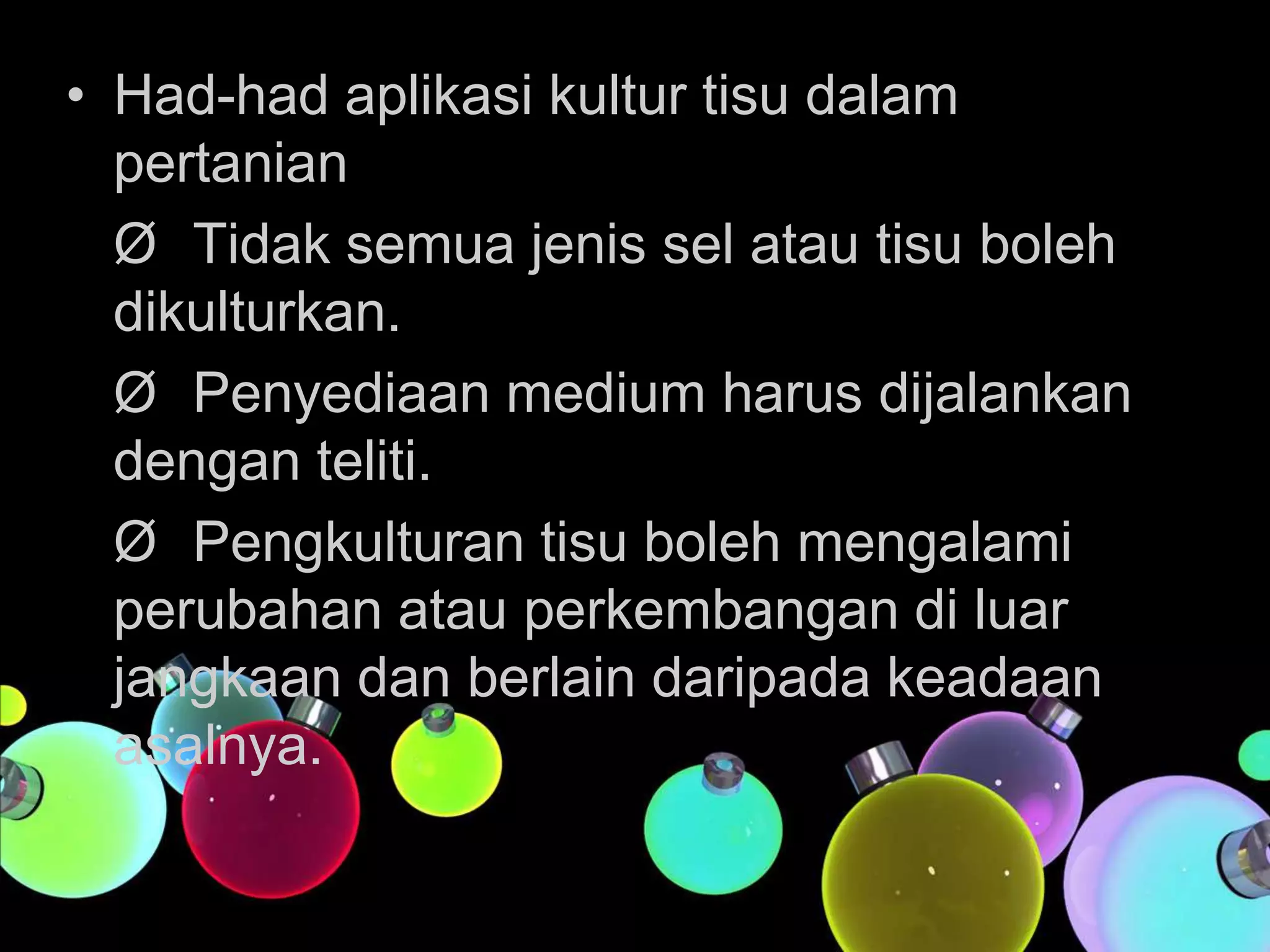 Sel benda hidup (kultur tisu dan pengklonan tumbuhan) | PPTX