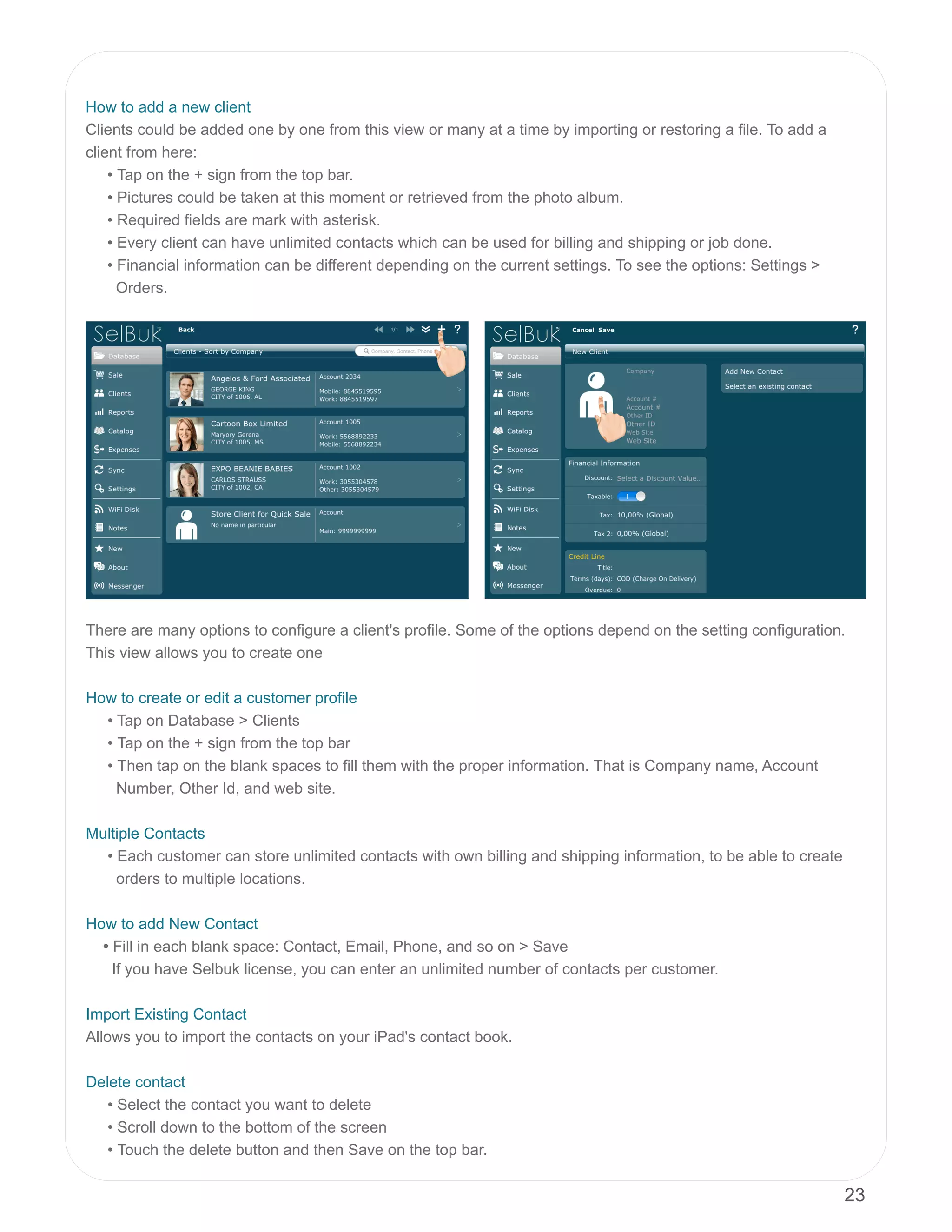 SelBuk User Guide - Ipad version | PDF