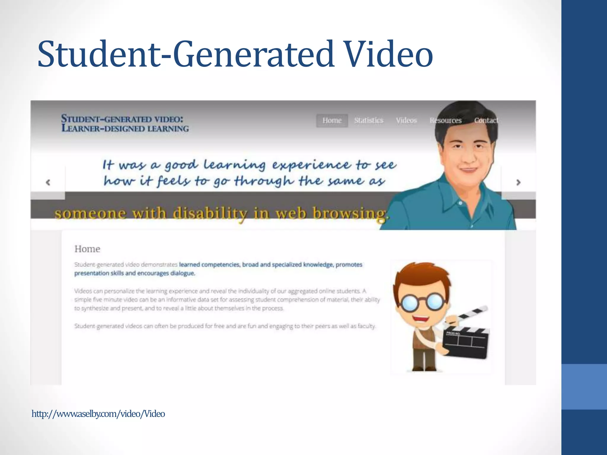 Student-Generated Video: Learner-Designed Learning | PPTX