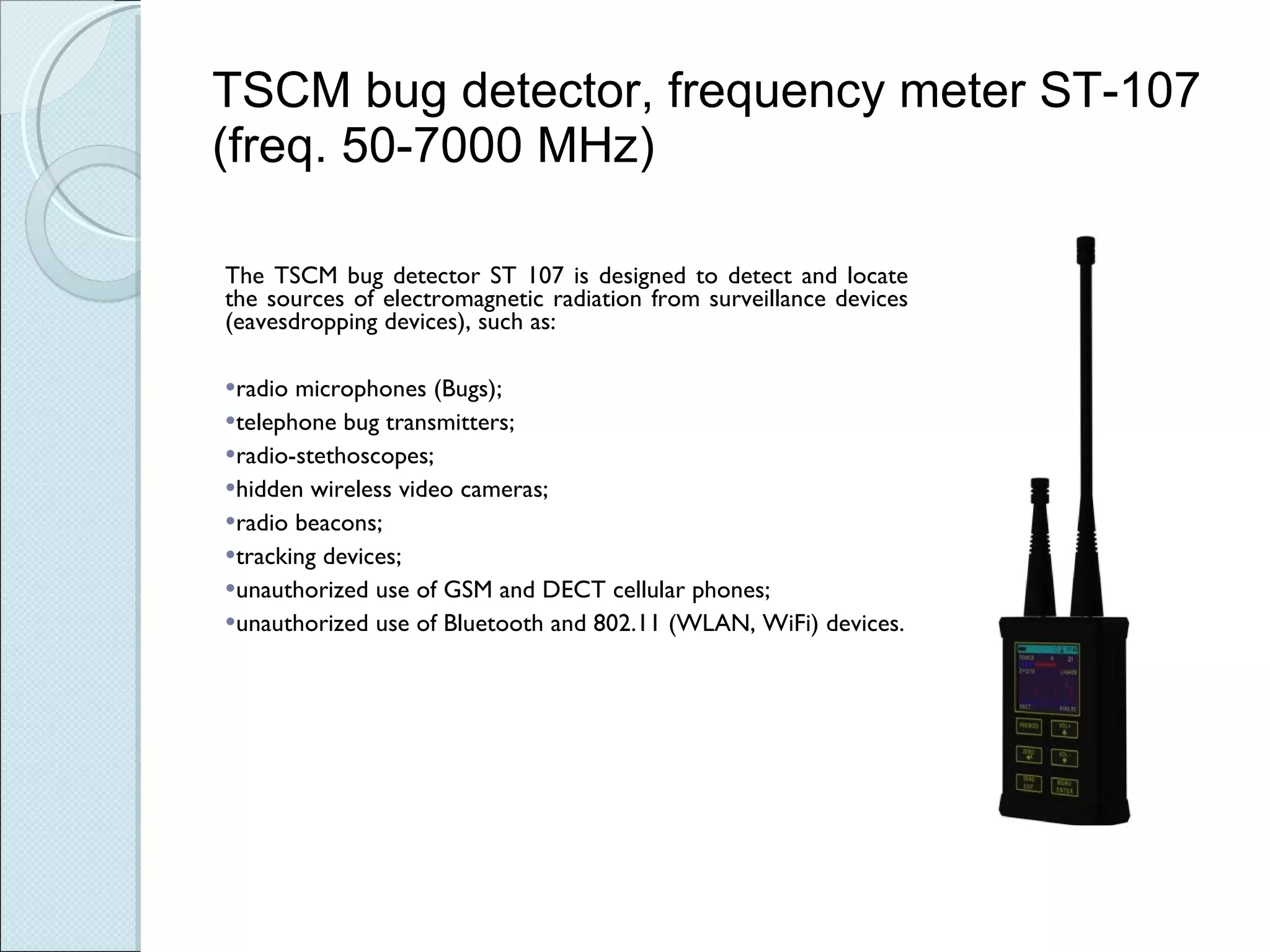 TSCM products presentation | PPT