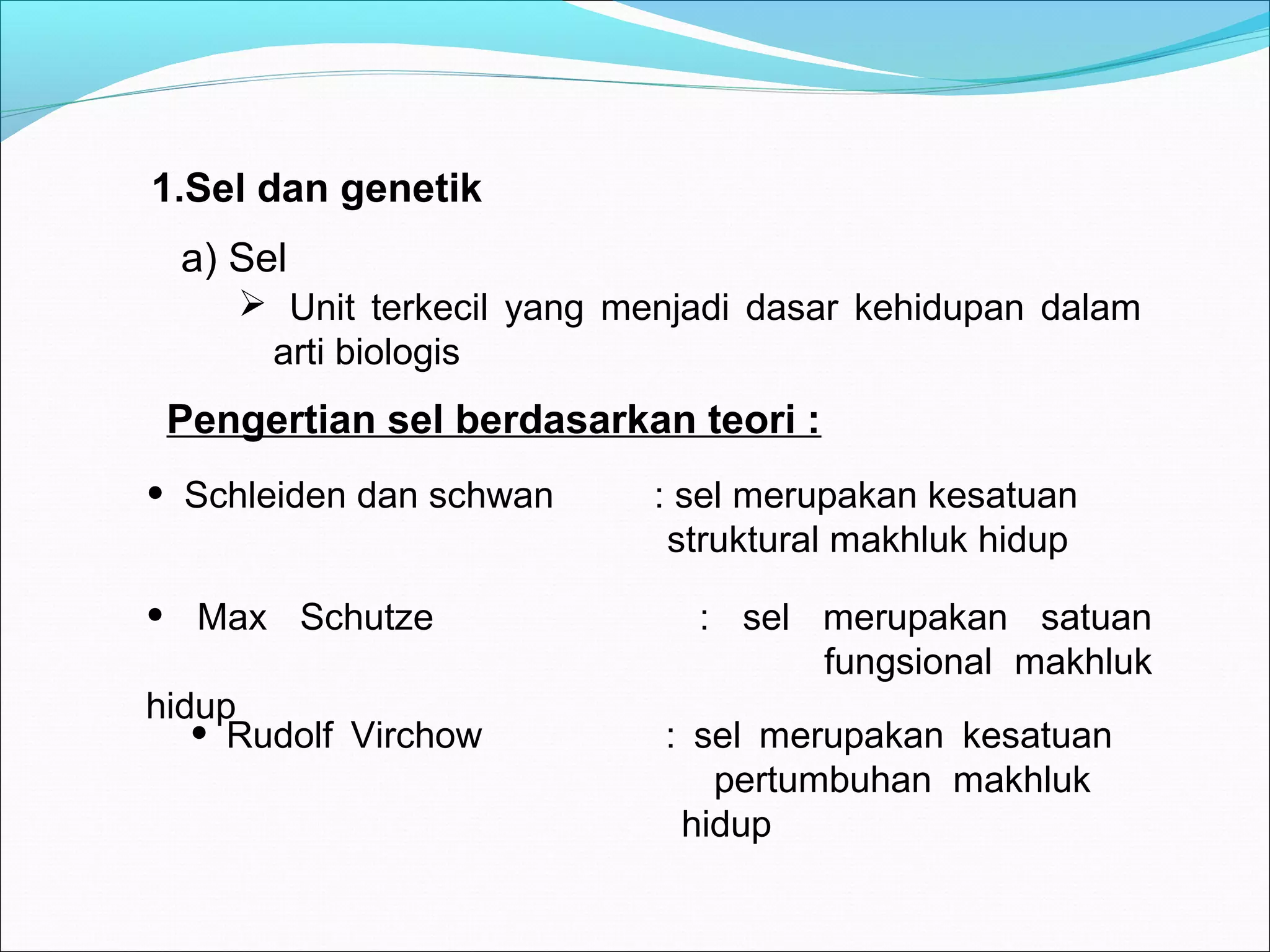 Sel dan genetika (modul sel dan genetika) | PPT