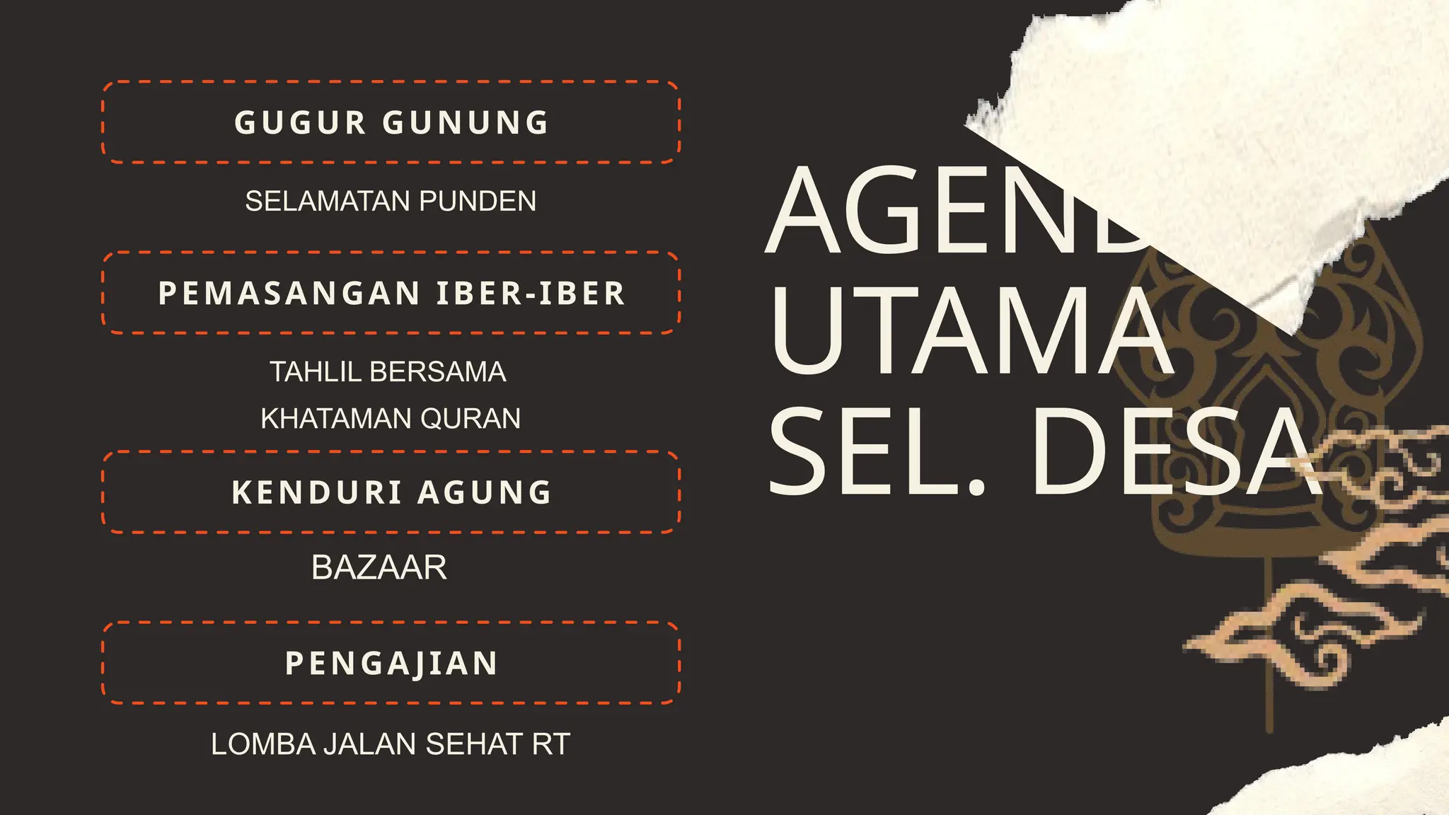 INFOGRAFIS KEGIATAN SELAMATAN DESA NGAGLIK | PPTX