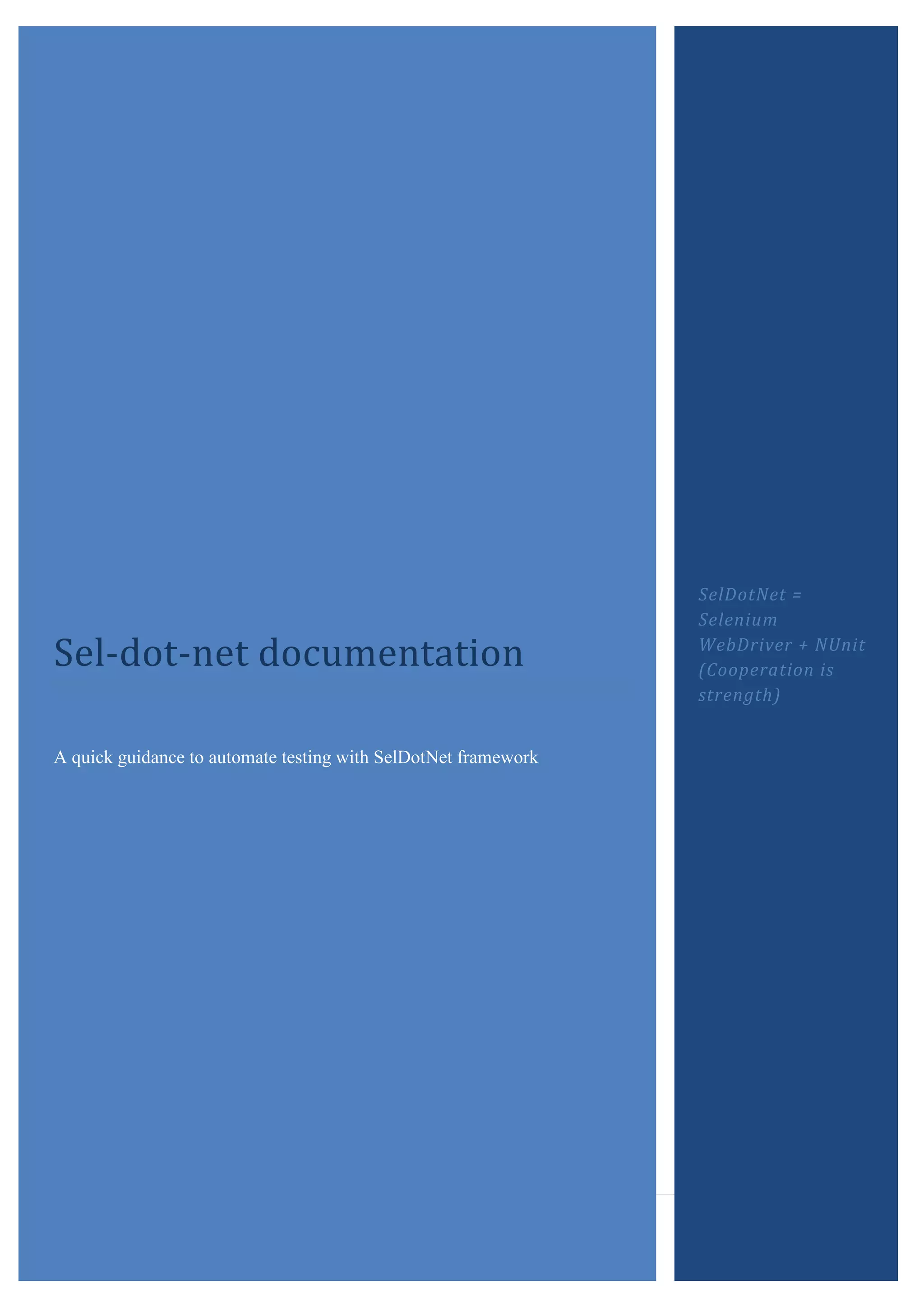 Sel dotnet documentation | PDF