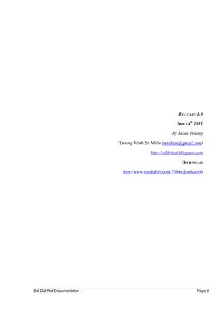 Sel dotnet documentation | PDF