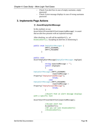 Sel dotnet documentation | PDF