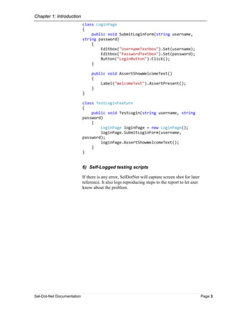 Sel dotnet documentation | PDF