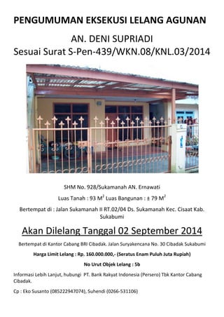 Selebaran Lelang 20140902 | PDF