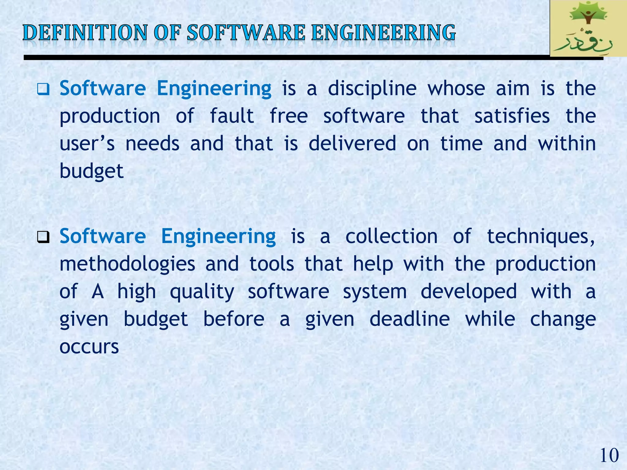 SE_Lec 01_ Introduction to Software Enginerring | PDF