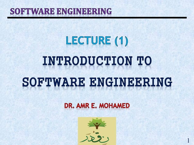 SE_Lec 01_ Introduction to Software Enginerring | PDF