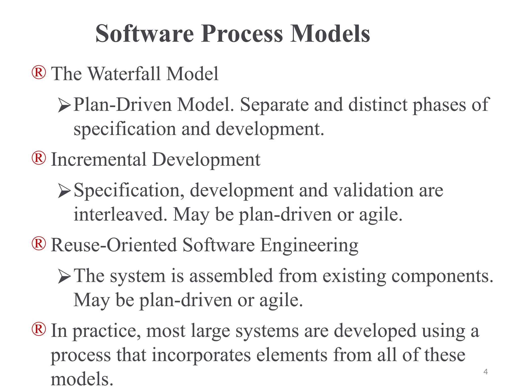 software process model is a structured framework used to guide the software development ...