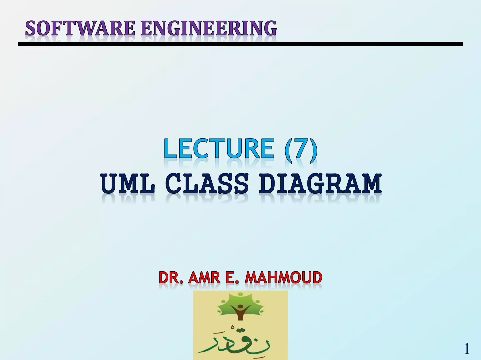 SE_Lec 07_UML CLASS DIAGRAM | PDF