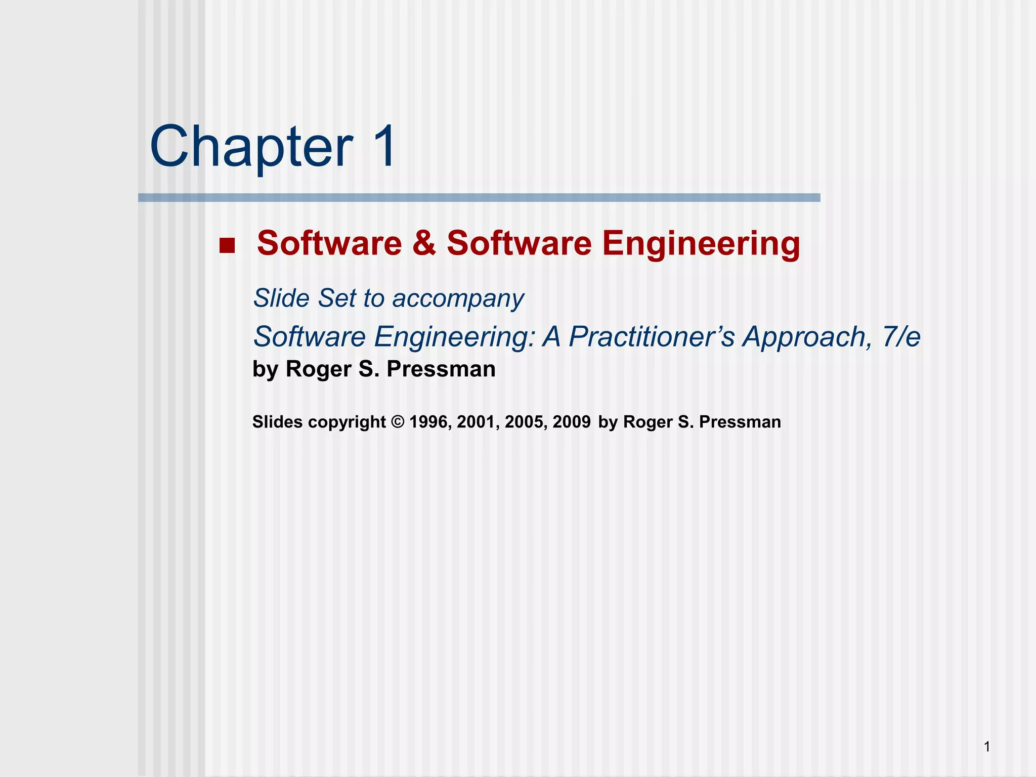 SE CHAPTER 1 SOFTWARE ENGINEERING | PPT