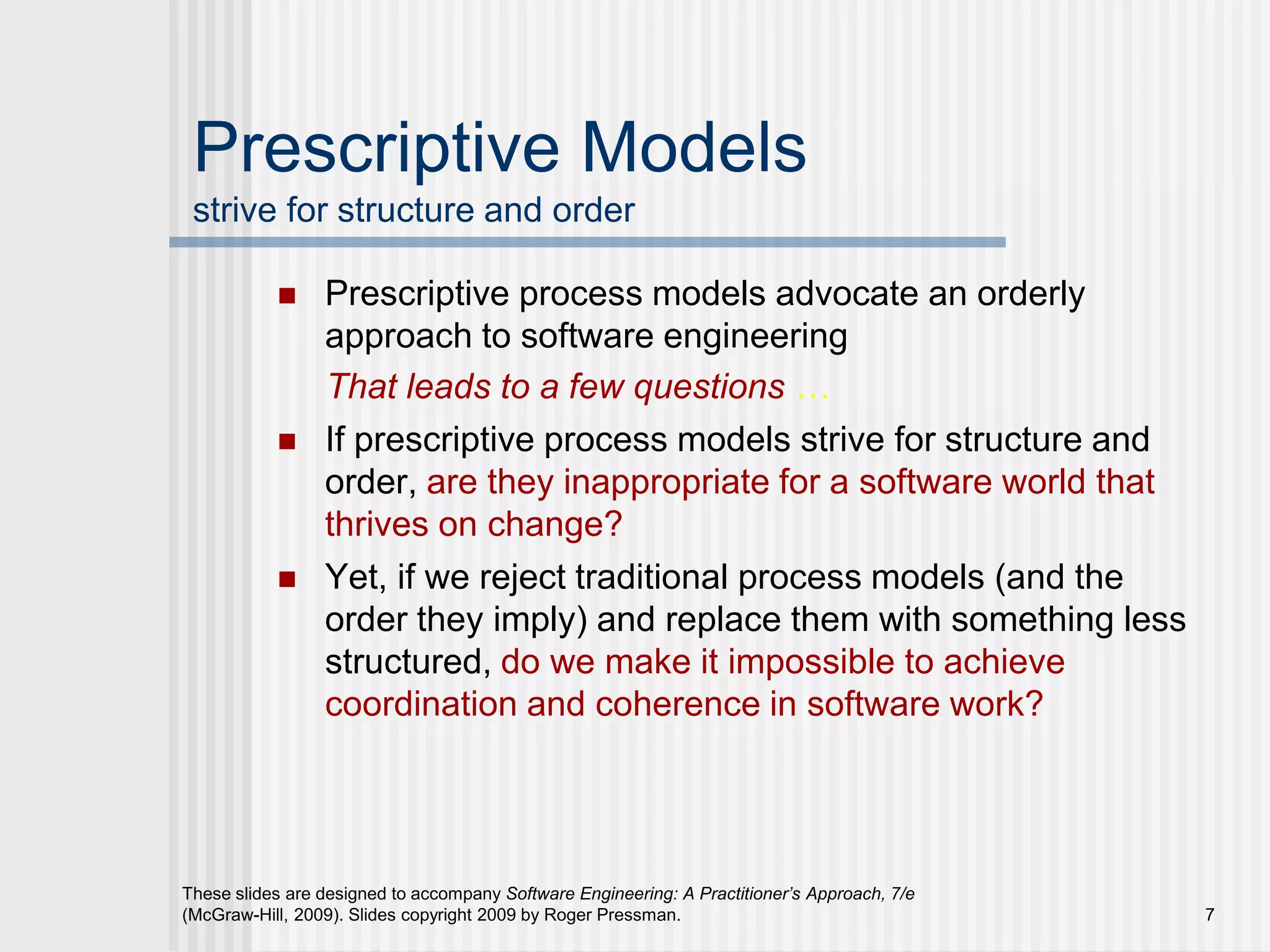 SE CHAPTER 2 PROCESS MODELS | PPT