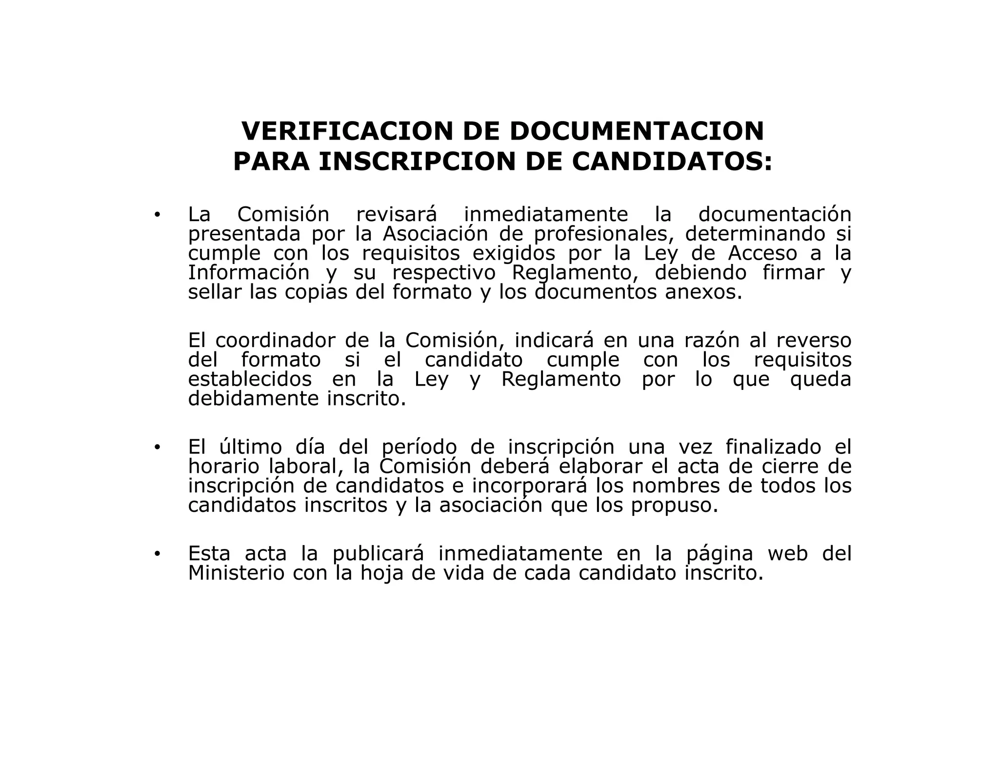 Seleccion De Candidatos Para Terna Del Sector Profesional Comisionados