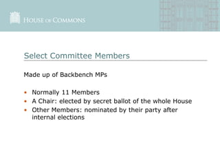 House of Commons Select Committees 2015 | PPTX