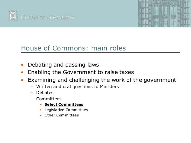 House of Commons Select Committees 2015