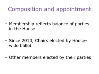 Select Committees House of Commons | PPT