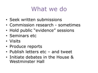Select Committees House of Commons | PPT