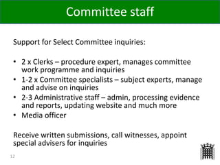 House of Commons Select Committees | PPT