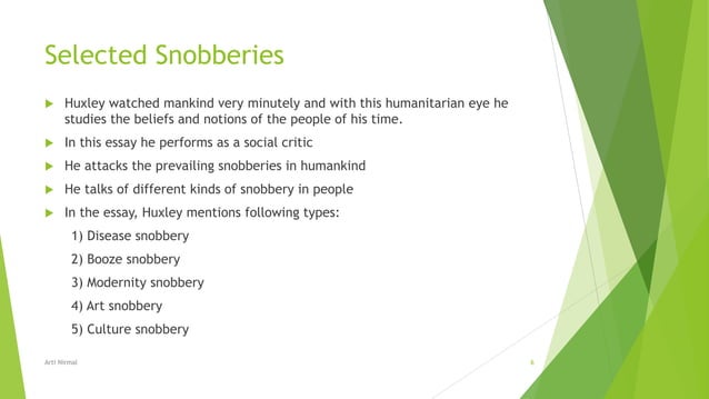 Selected_Snobberies_ essay by Huxley.pptx