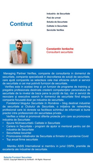 Selectie furnizori securitate - Security Supplier's Selection and Evaluation | PDF