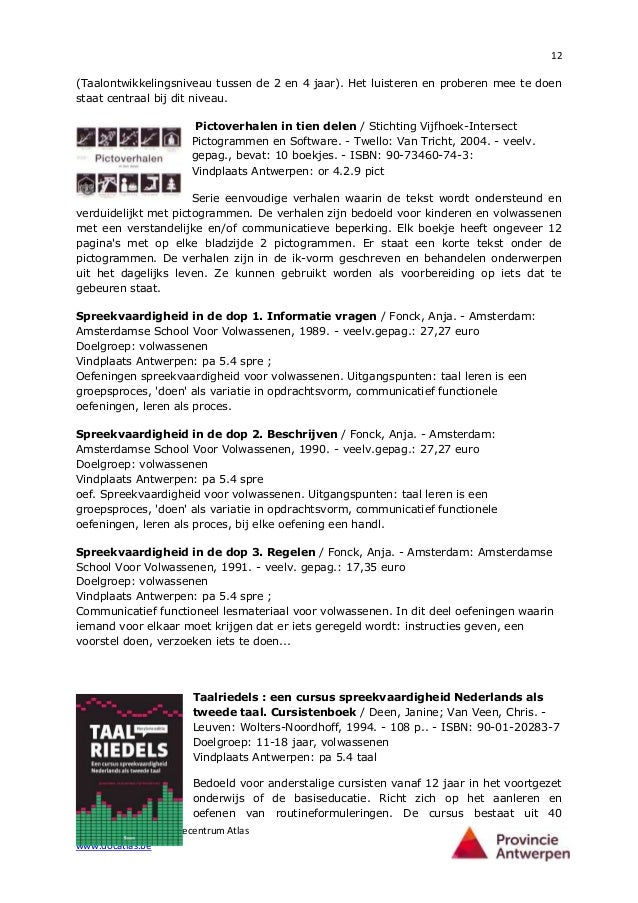 Selectielijst conversatiegroepen