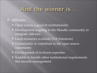 Selecting A Content Management System For Athabasca University | PPS