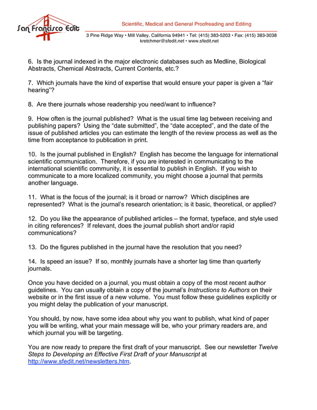 Selecting A Journal | PPT