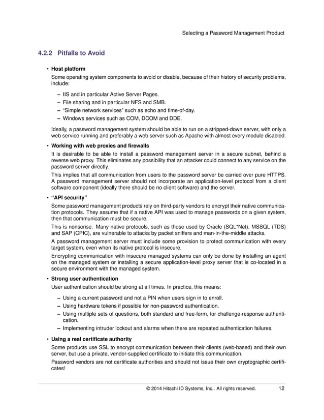 Selecting a Password Management Product | PDF